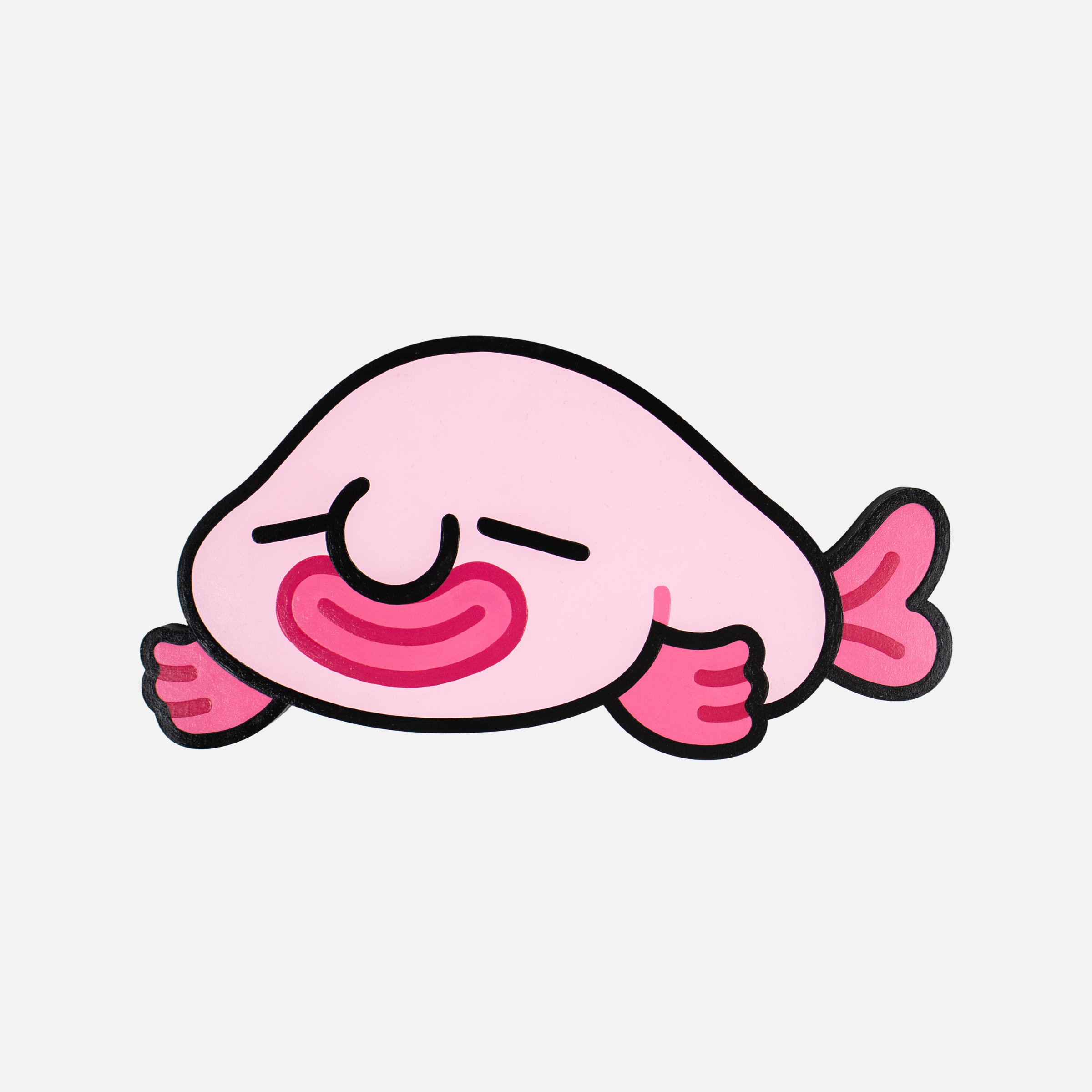 Blob Fish Woodcut Painting – jooj studio